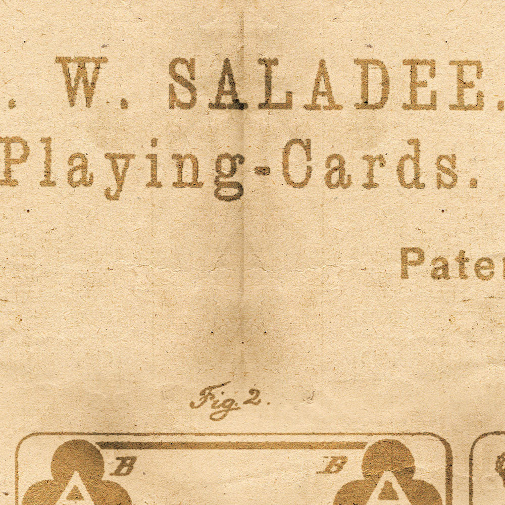 1877 Playing Cards Patent Pended Retro Poster - 24" x 36" – Retro42