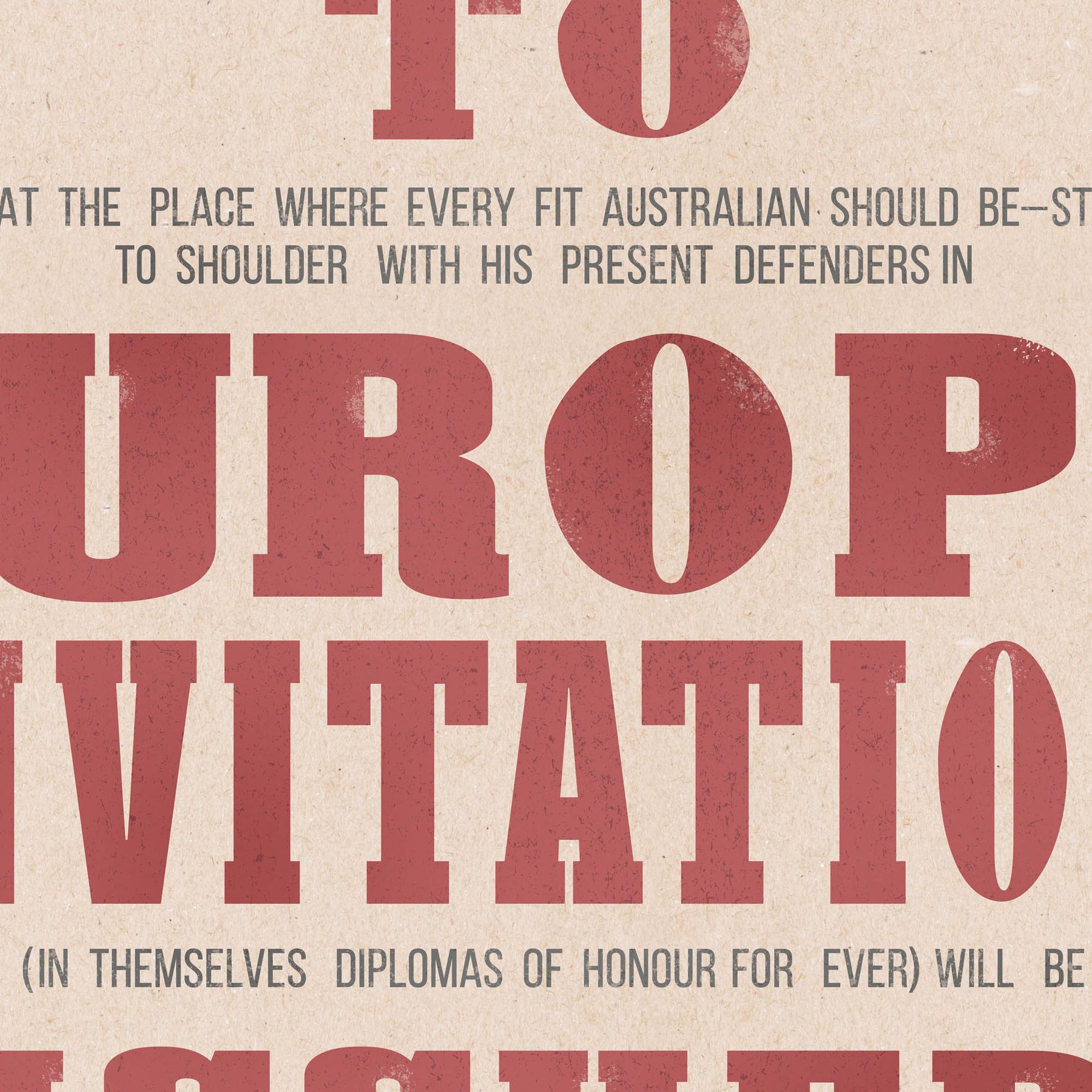 "Free Trip to Europe" Australian WW1 Retro Poster - 24" x 36" – Retro42
